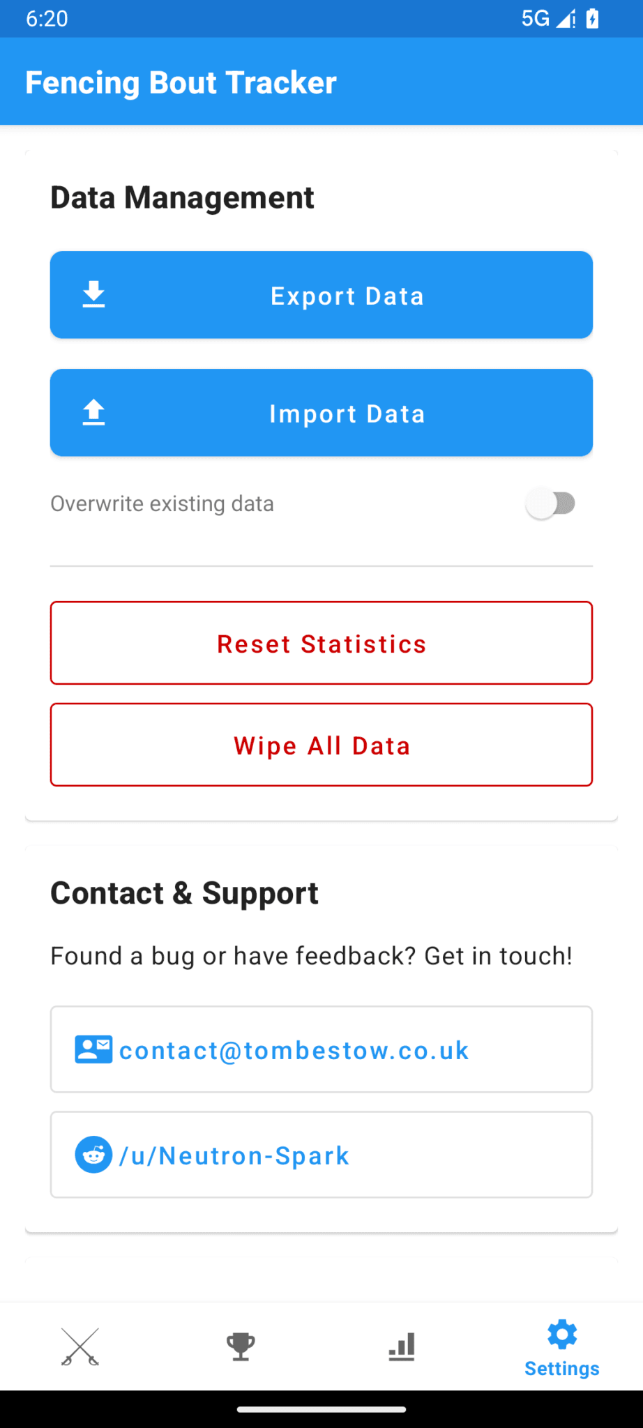 Fencing Bout Tracker – Tom Bestow
